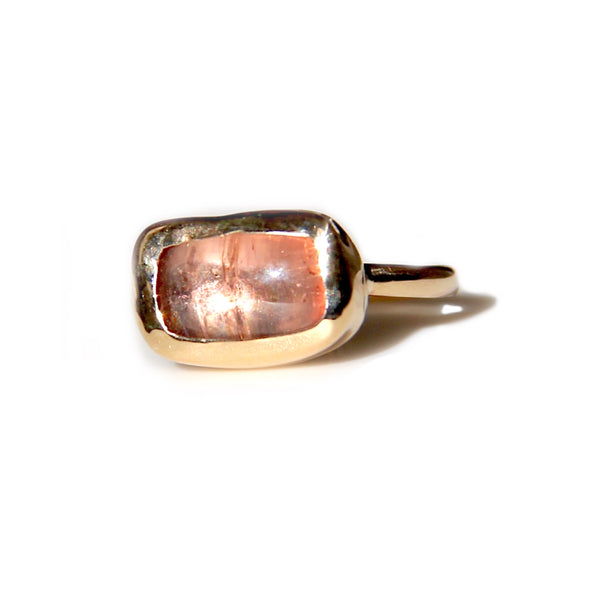 Peach Fuzz Tourmaline Bar Ring – Lady J Jewelry